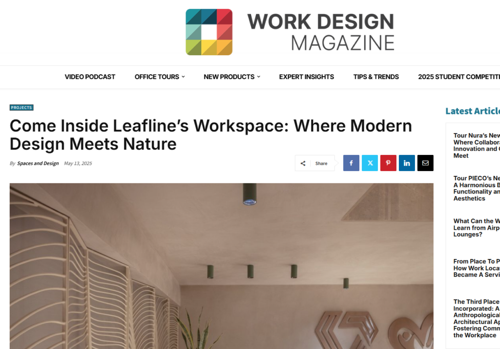 Work Design Magazine (USA) – May 2025 | Spaces & Design